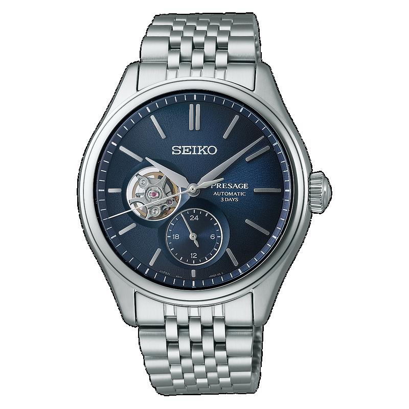 Seiko Presage Classic Series SPB527J1 Automatic Open Heart Blue Dial W ...